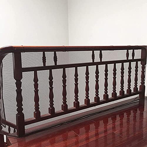 Baby Railing Net Stair Safety Net Banister Mesh Guard Child Proof Balcony Net for Kids Pets Toys(15ft x 3ft Brown)