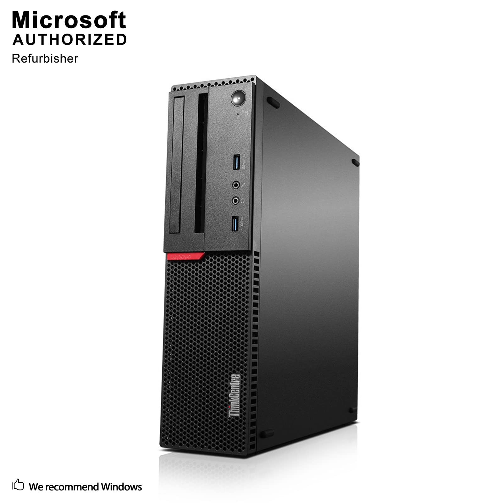 Lenovo ThinkCentre M800 Small Form Factor PC, Intel Quad Core i5 6400 up to 3.3GHz, 16G DDR4, 240G SSD + 2T HDD, WiFi, BT 4.0, Win 10 Pro 64-Multi-Language Support English/Spanish/French (Renewed)