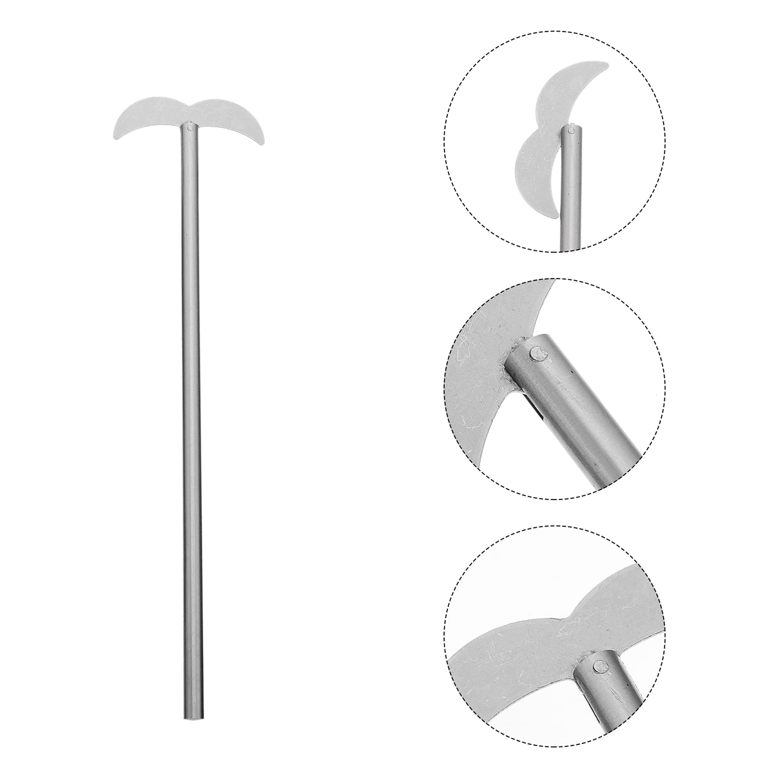 Electric Stirring Rod Overhead Stirrer Mixer Shaft Stainless Steel Mixing Paddle Chemistry Experimental Stirring Bar for Flask in Lab
