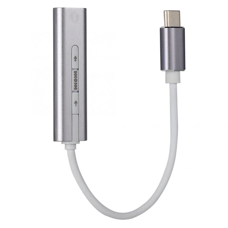 2 type-c to 3.5mm audio interface converters (Size : Silver)