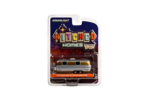 1972 Airstream Double-Axle Land Yacht Safari Custom Travel Trailer, Silver - Greenlight 34120C/48-1/64 Scale Diecast Model Toy Car