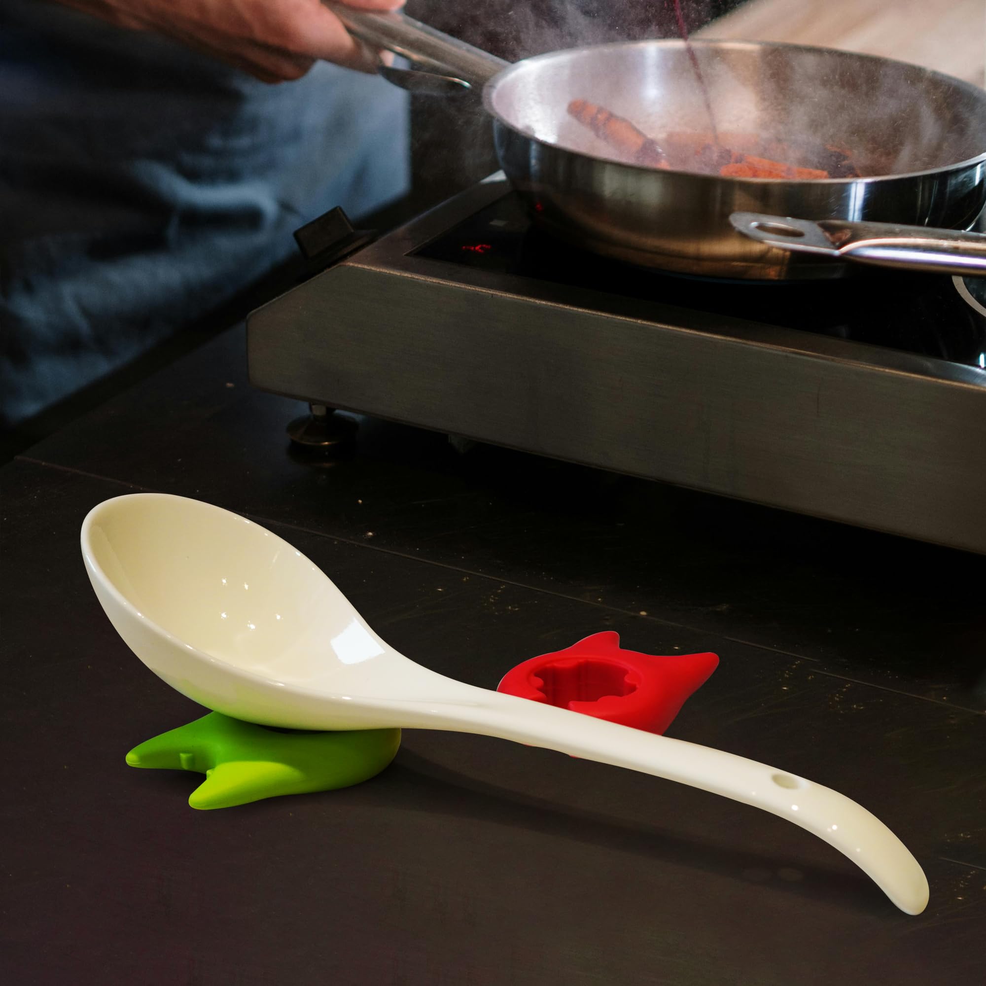2 sets Silicone Spoon Rest for Stove Top,Spatula Rest for Stove Top,Silicone Spoon Holder for Stove Top ,spoon rest for kitchen counter