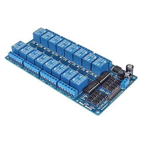 ACEIRMC 12V 16-Channel Relay Interface Board Module Optocoupler LED LM2576 Power for Arduino DIY Kit PiC ARM AVR