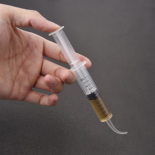8 Pcs Syringe 12cc Dental Irrigation Syringe with Curved Tip Wisdom Teeth Syringe Measurement Syringe Disposable Water Oral Mouth Liquid Tonsil Stone Squirt Mouthwash Cleaner Syringes