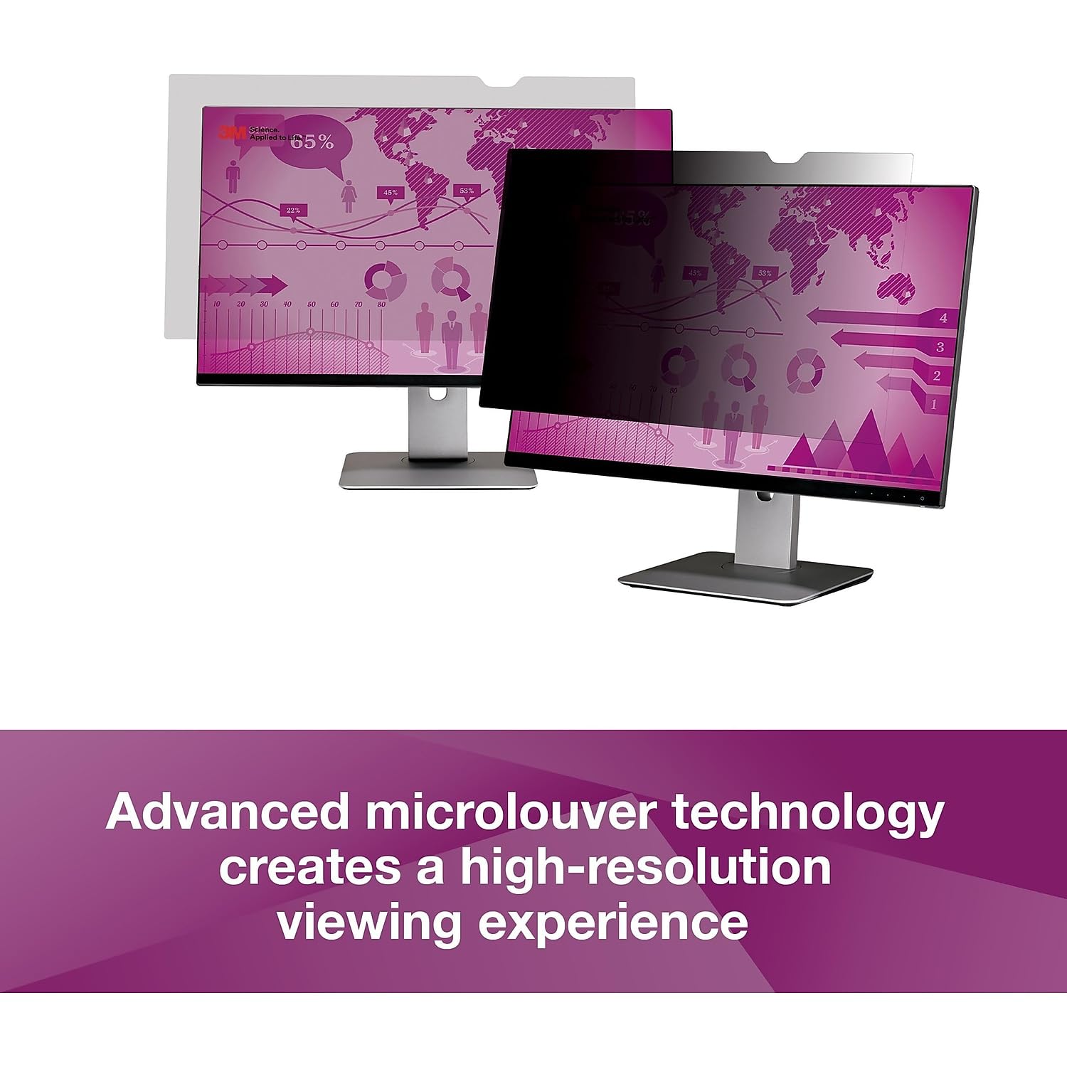 3M High Clarity Privacy Filter for 24.0" Widescreen Monitor (16:10) (HC240W1B)