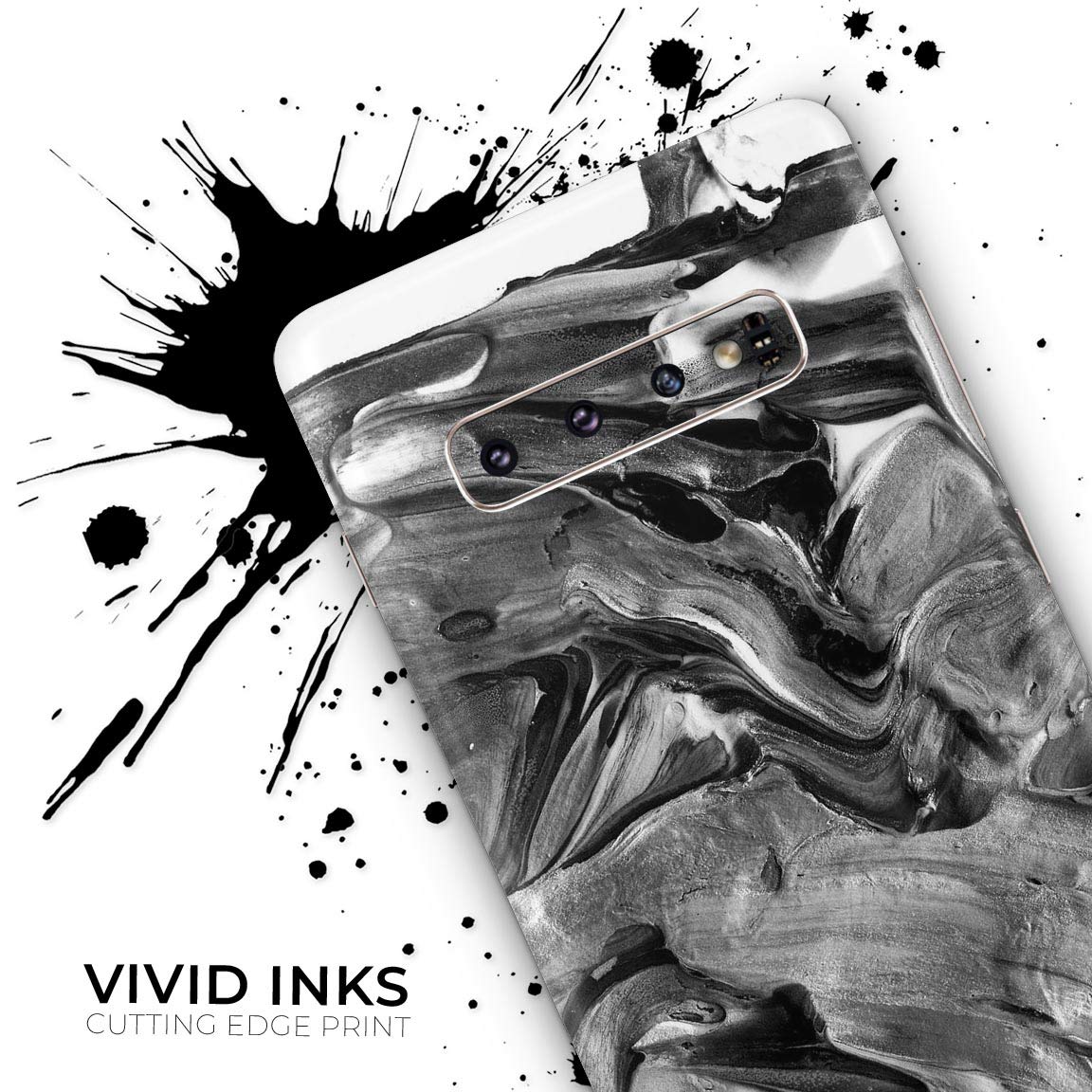 DesignSkinz Liquid Abstract Paint V57 Protective Vinyl Decal Wrap Skin Cover Compatible with The Samsung Galaxy S20 (Screen Trim & Back Glass Skin)
