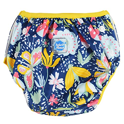 Splash About Size Adjustable Swim Diaper (Garden Delight, 0-1 Years)