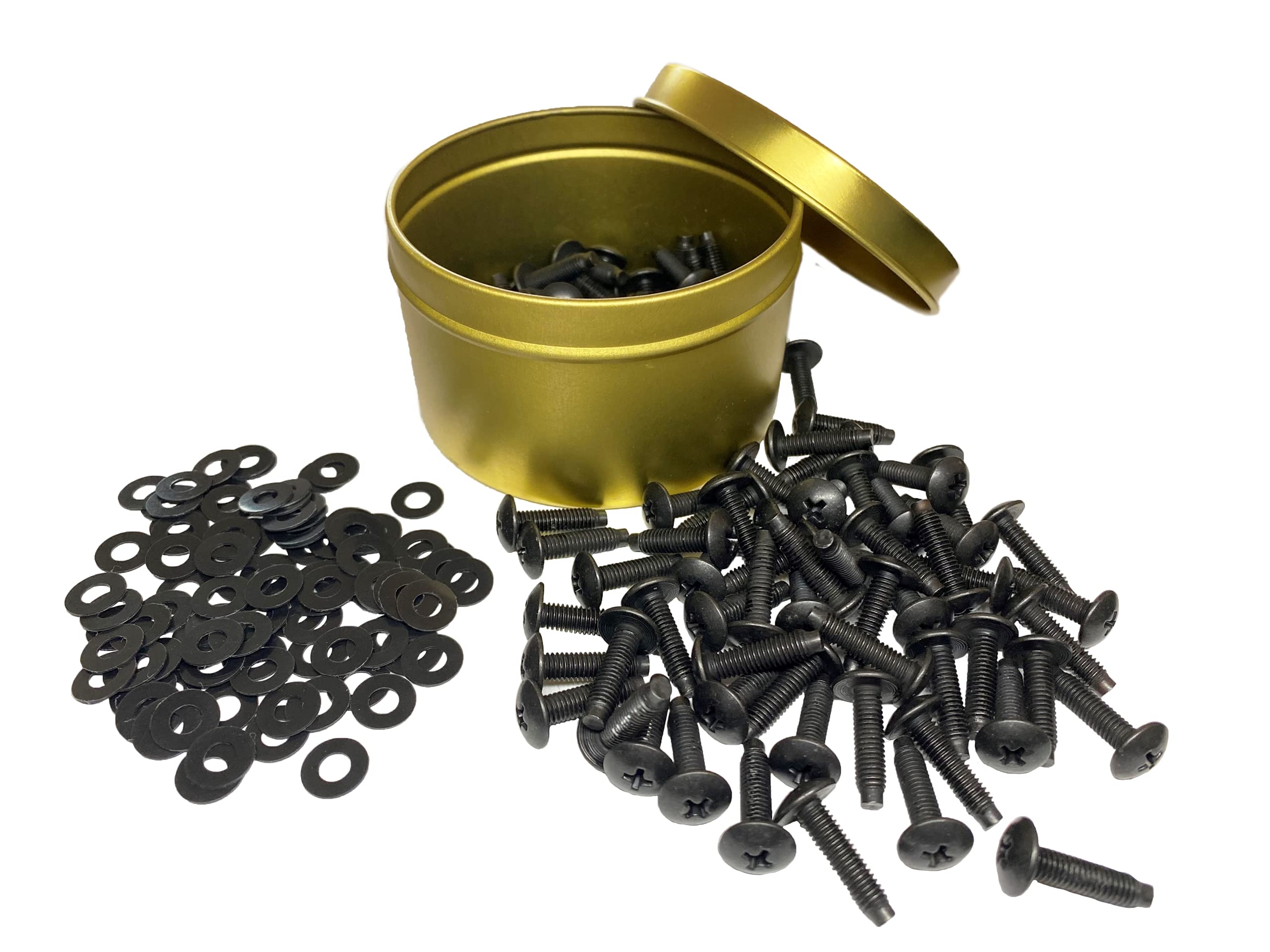 RackGoldÂź 10-32 Rack Screws w/Delrin Washers 100 Pack - USA Made