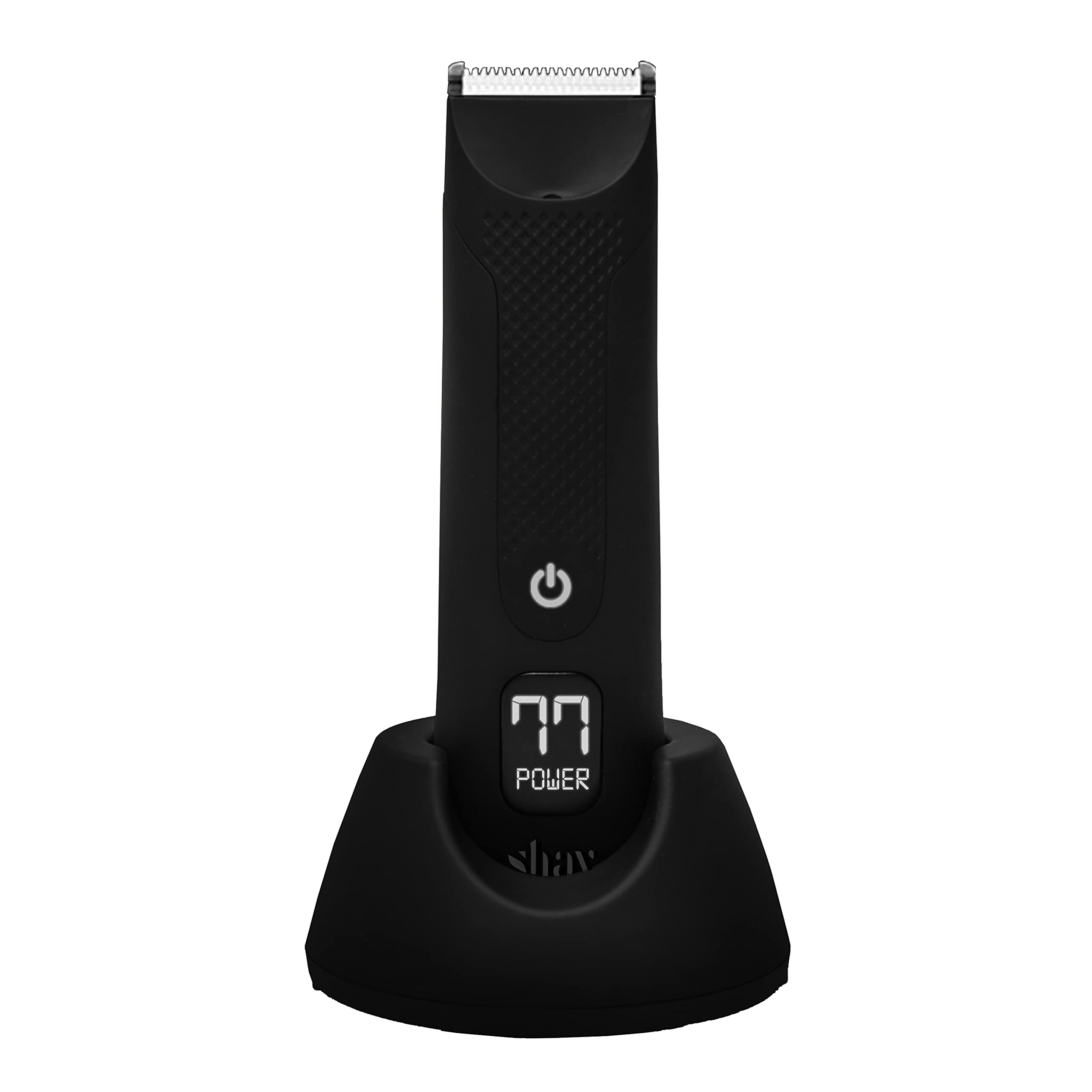 SHAV Electric Below-The-Belt Trimmer Built for Men, Men's Grooming kit | Hair Trimmer Kit: Replaceable Ceramic Blade, Waterproof Groin & Body Shaver, Standing Recharge Dock