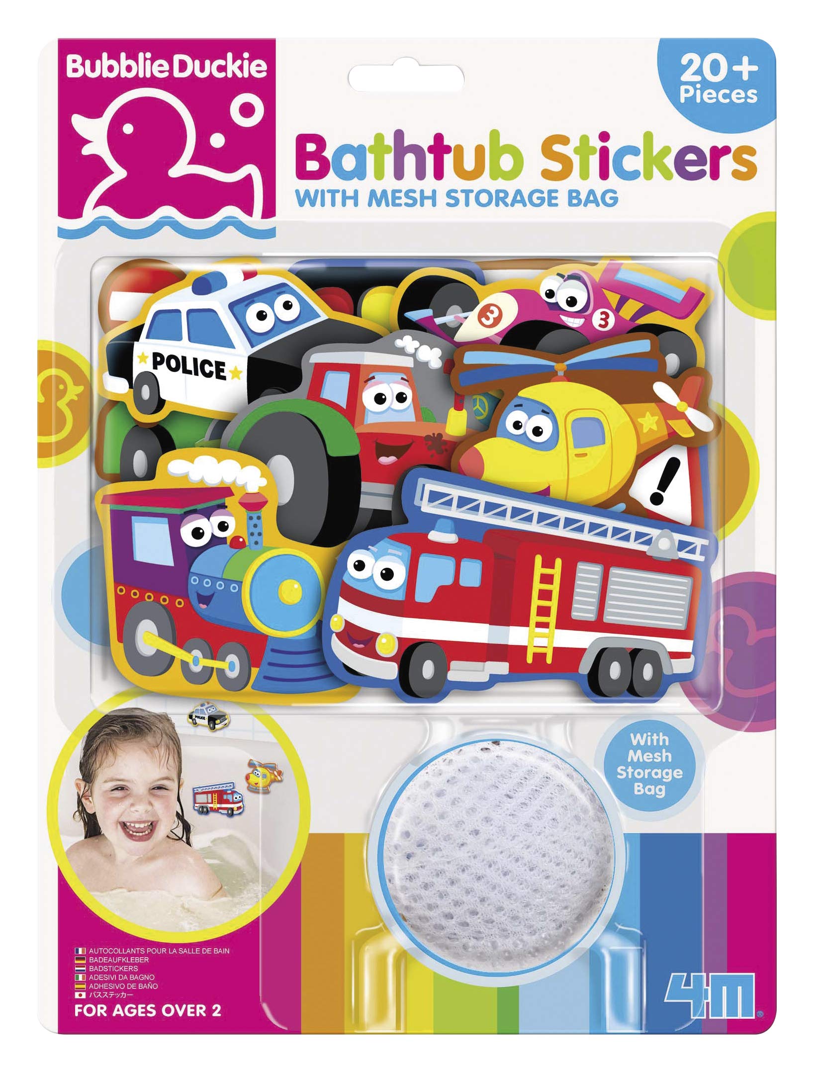 4M Foam Bathtub Stickers with Mesh Bag, Assorted (3843)
