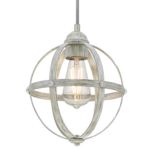 Westinghouse Lighting 6110700 Stella Mira Vintage One-Light Indoor Mini Pendant Light Antique Ash Finish, Brushed Nickel