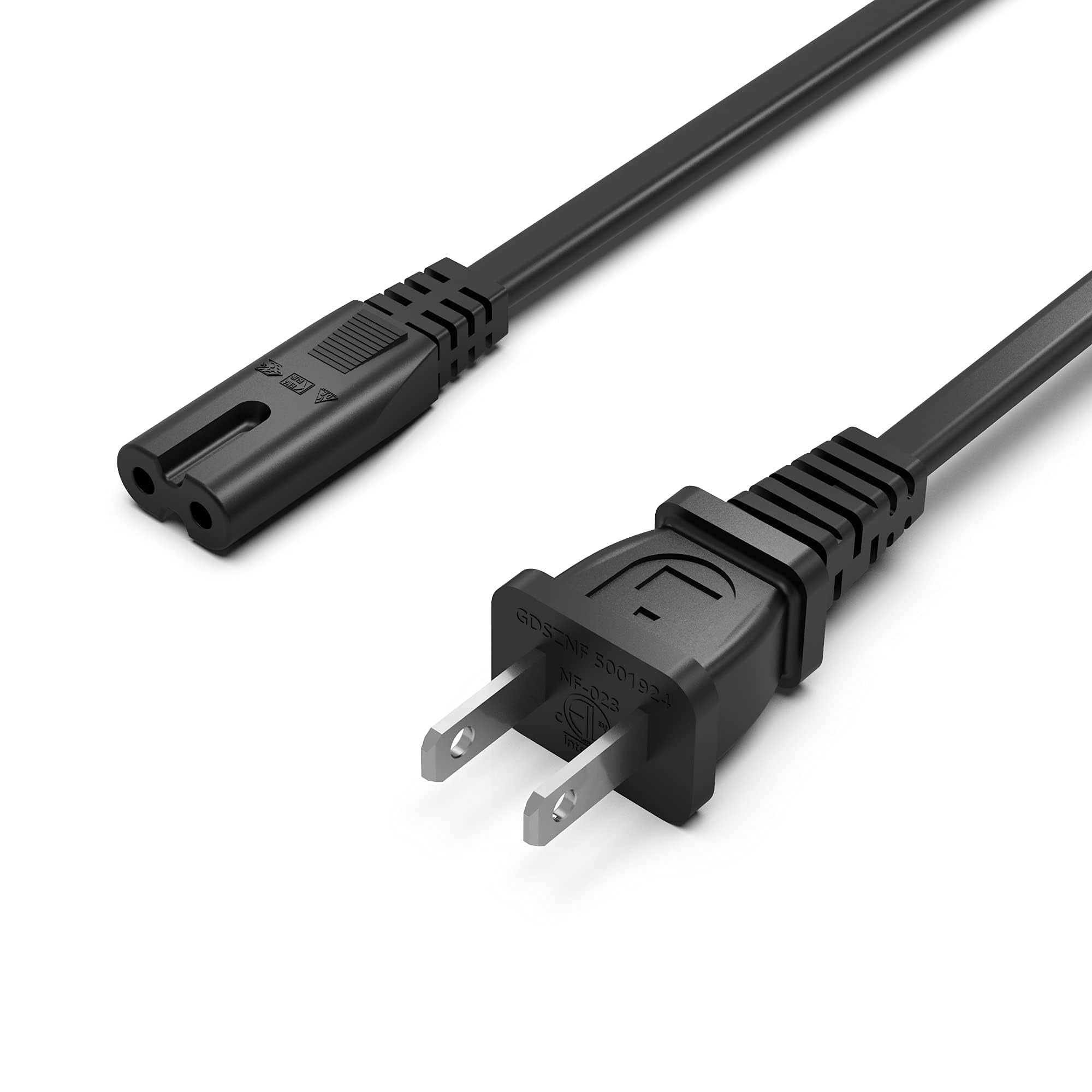 2 Prong AC Power Cord Cable Fit for Bose SoundTouch Sereis 10 20 30, Soundbar 300 550 600 700 900, Solo TV Speaker, Home Smart 450 500 Speaker Music System Replacement - (Etl Listed Cable)