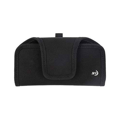 Nite Ize Fits All Phone Holster - Vertical or Horizontal Protective, Clippable Cell Phone Holder for Your Belt Or Waistband - Horizontal - Extra Large - Black