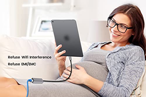 Ethernet Adapter Replacement for iPad Air 2 3, Phone 12/13/14/11 Pro Max/X, RJ45 LAN Wired Network Adapter with 20W PD Fast Charger, Plug and Play