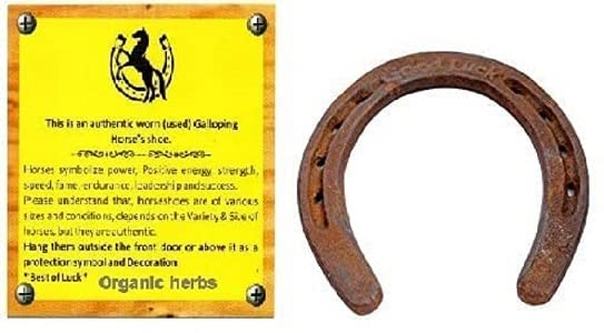 Authentic Used Horseshoe Black - Good Luck Charm - Rustic - Lucky Gift Feng shui Positive Energy