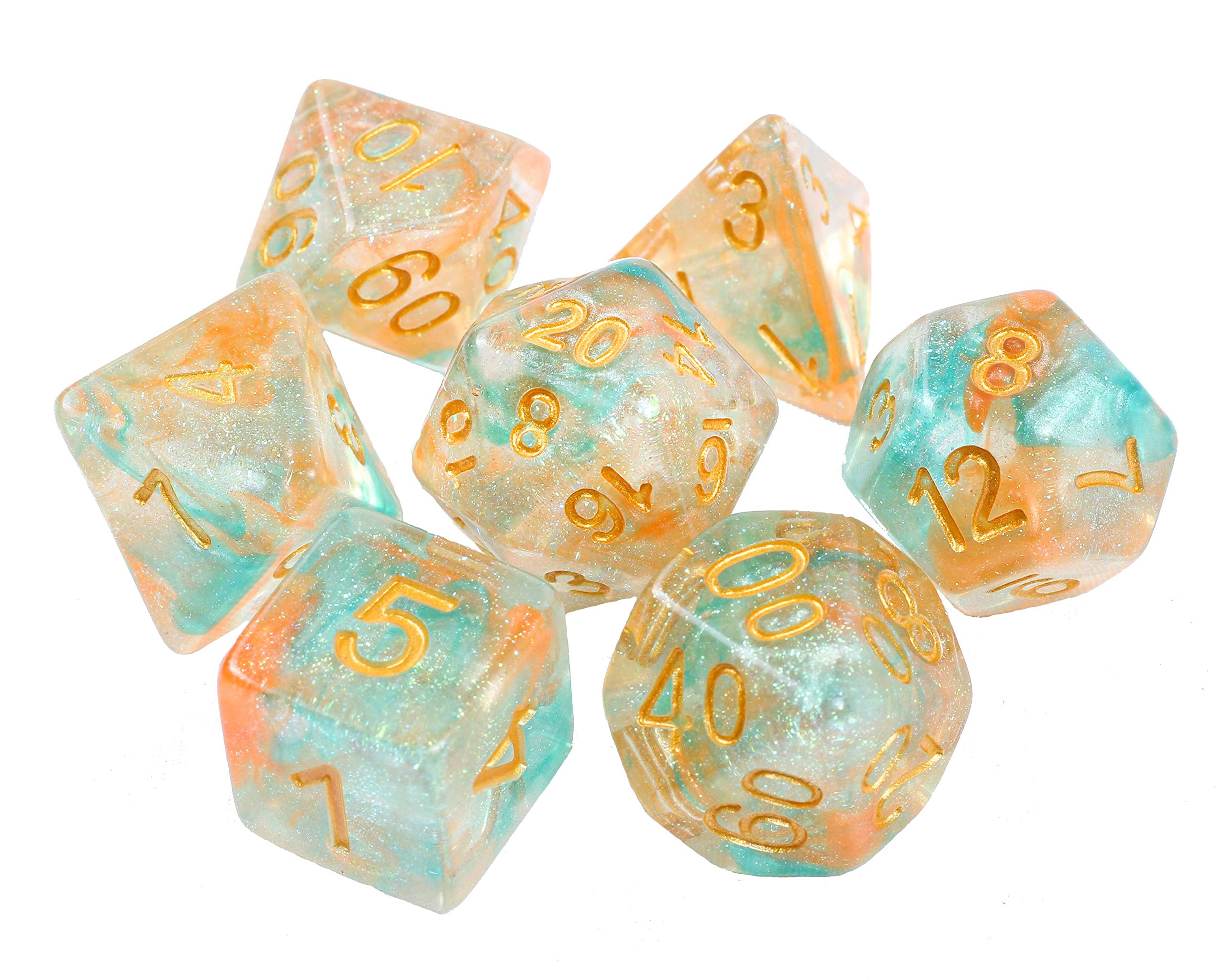 3DEGOS Spirt of Merlin Wizard DND Dice Set for Dungeons and Dragons Gifts, D&D, D and D, Pathfinder, Accessories, D20, Polyhedral, Resin Dice, Metal, Dice Tray, Tower, Bag, Box