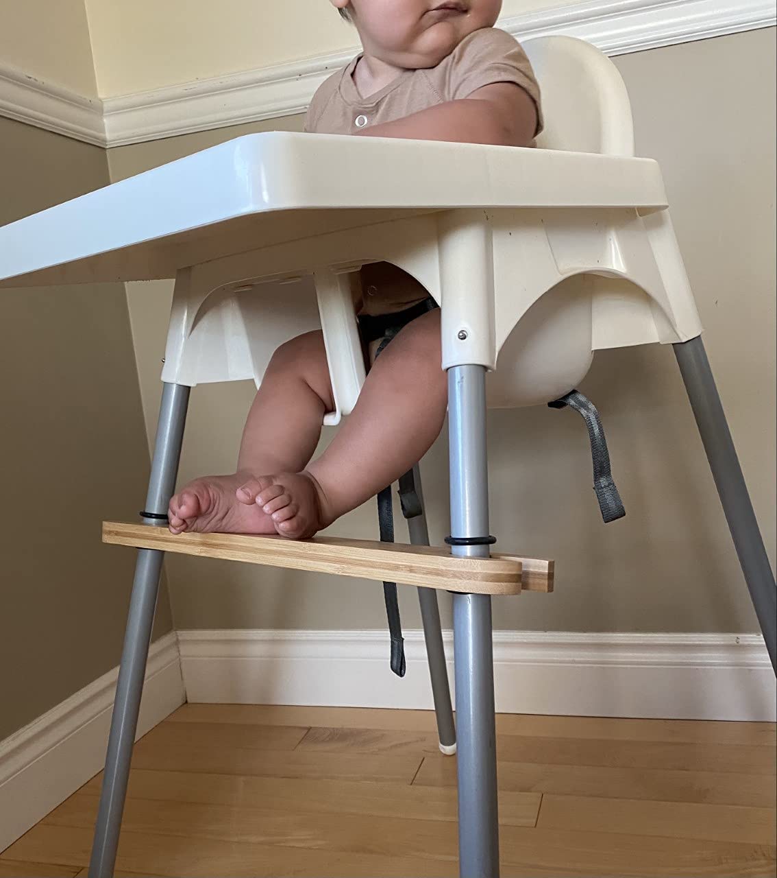 High Chair Footrest Compatible with IKEA Antilop - 100 Percent Natural Bamboo, K-2