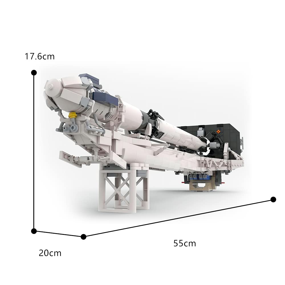 1298 Pieces Falcon 9 Rocket with Launch Tower Building Toys Set for Kids and Adults, Falcon 9 Transporter Erector Vehicle Model Building Block, Rocket Model Spacecraft Desktop Office Decorations