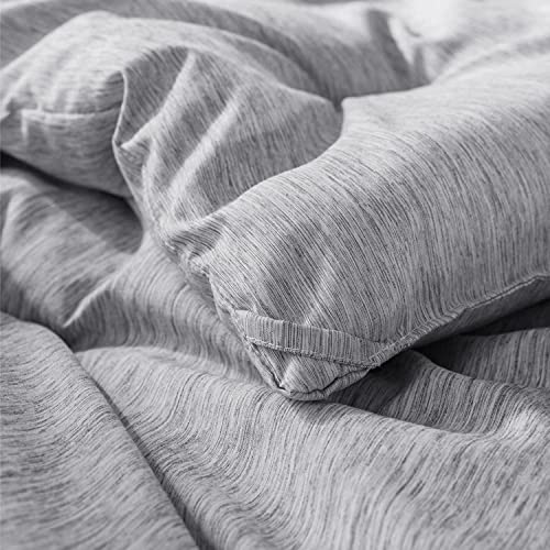 Bedsure Queen Comforter Set - Grey Comforter Queen Size, Soft Bedding for All Seasons, Cationic Dyed Bedding Set, 3 Pieces, 1 Comforter (88"x88") and 2 Pillow Shams (20"x26"+2")