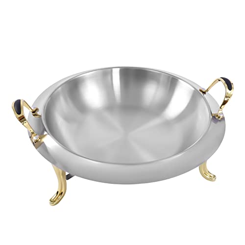 3L/3.17QT Buffet Servers and Warmers, Stainless Steel Circular Chafing Dish Buffet Set with Lid & Chafing Fuel Holder, Catering Buffet Food Warmer for Home Hotels, Buffets, Restaurants