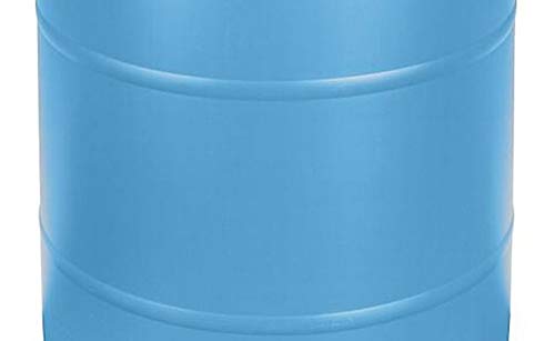 55 Gallon Blue Water Barrel | Solid Mold |2 Inch Bung Holes, Good for Long Term Drinking Water Use | BPA Free