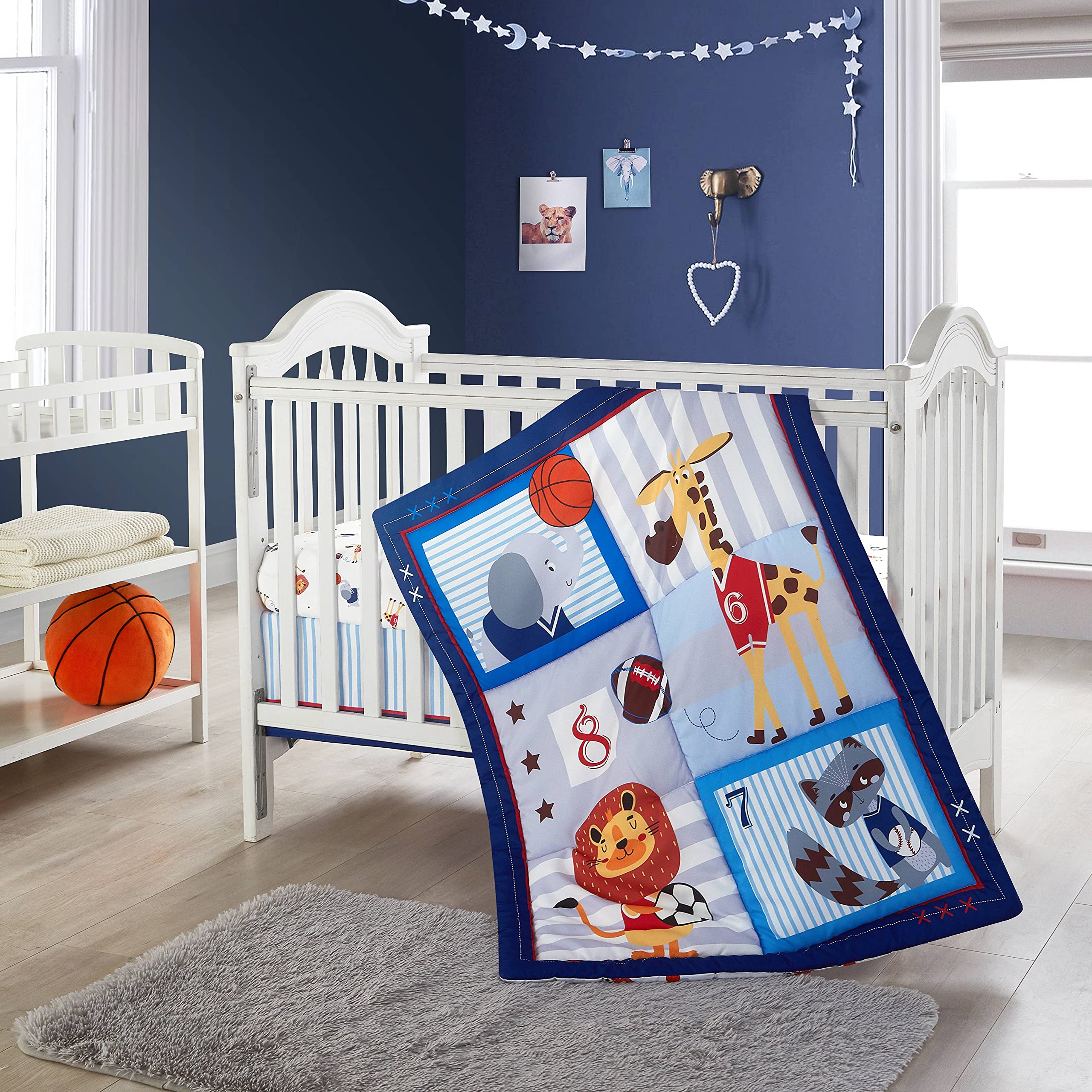 Grand Avenue Future All-Star 3 Piece Crib Bedding Set, 33 x 42, Multi-Color
