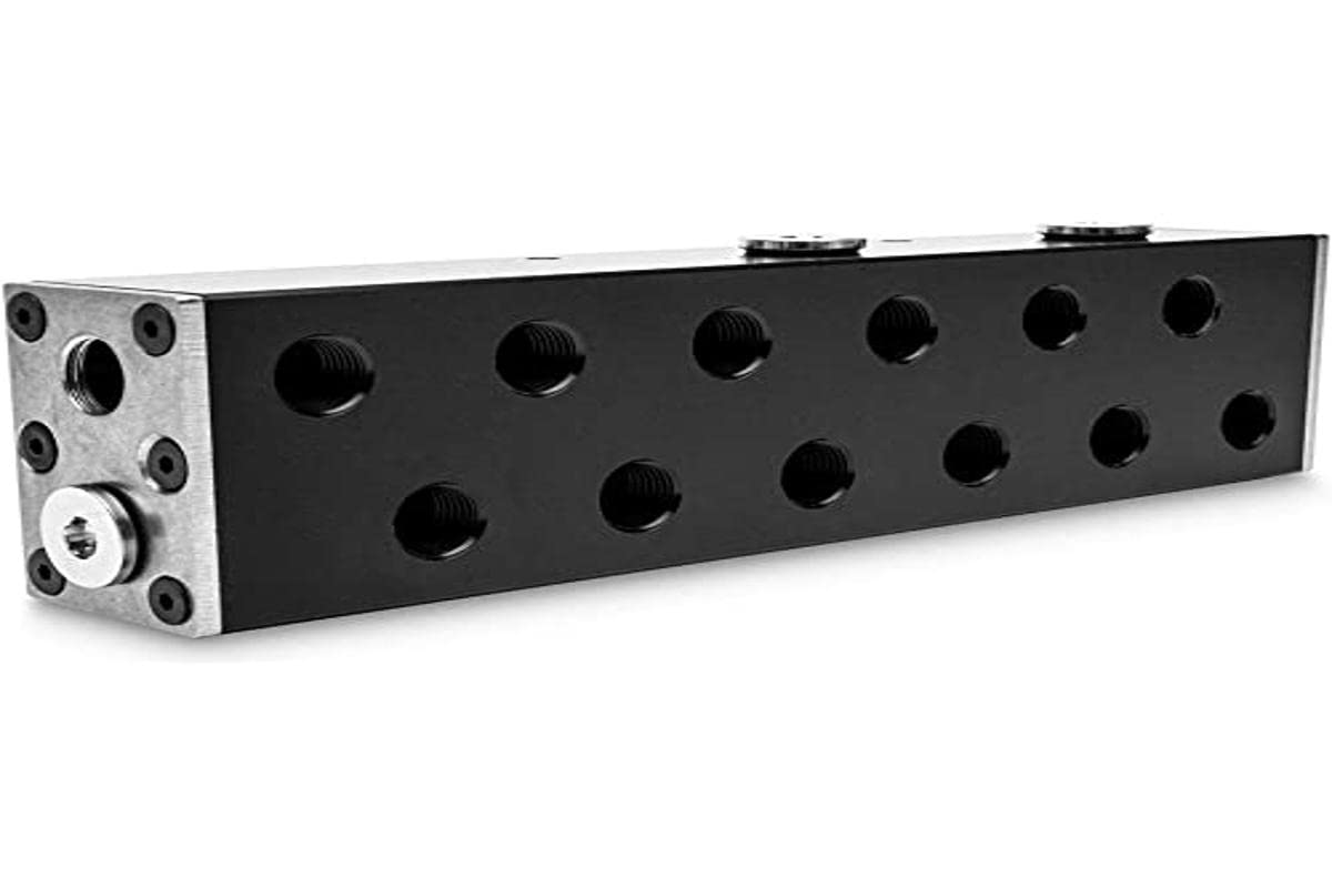 EK Water Blocks EK-Pro Manifold 2CPU 4GPU Verteiler - Acetal, Schwarz
