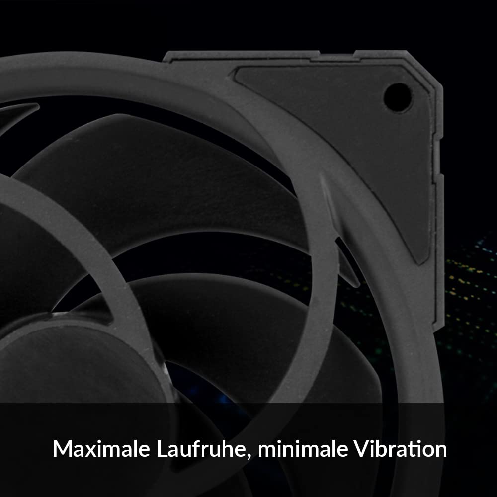 ARCTIC BioniX P120 A-RGB - PC Fan, 120mm Case Fan, Pressure-Optimised Fan with A-RGB, PWM, Cooler, Fluid Dynamic Bearing, 400-2300 RPM - Black