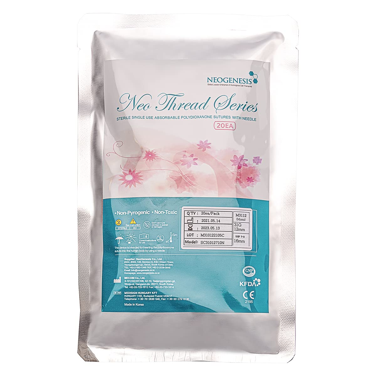 NeoGenesis PDO Mono Threads for Face and Body Lift 20PCS (31G X 12mm) (M3112)