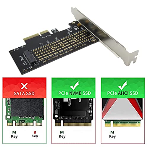 2x M.2 to PCIe NVMe SSD Adapter Card 2242 2260 2280 M2 Drive to Desktop PCI Express x4 x8 x16 Slot, Includes Brackets