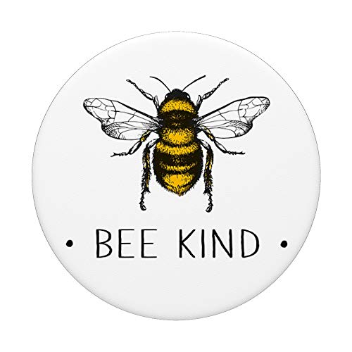 Bee Kind Summer Feminist Be Kind Kindness Gift for Men Women PopSockets PopGrip: Swappable Grip for Phones & Tablets
