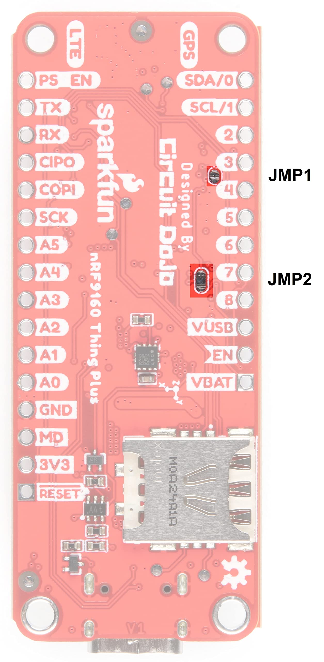 SparkFun Thing Plus - nRF9160 - Feather Compatible Footprint- CAT M1 LTE- NB-IoT Cellular Communication- Online Hookup Guide- 2.8V to 5.5V- Qwiic Connection- 4MB External Flash for Offline Storing