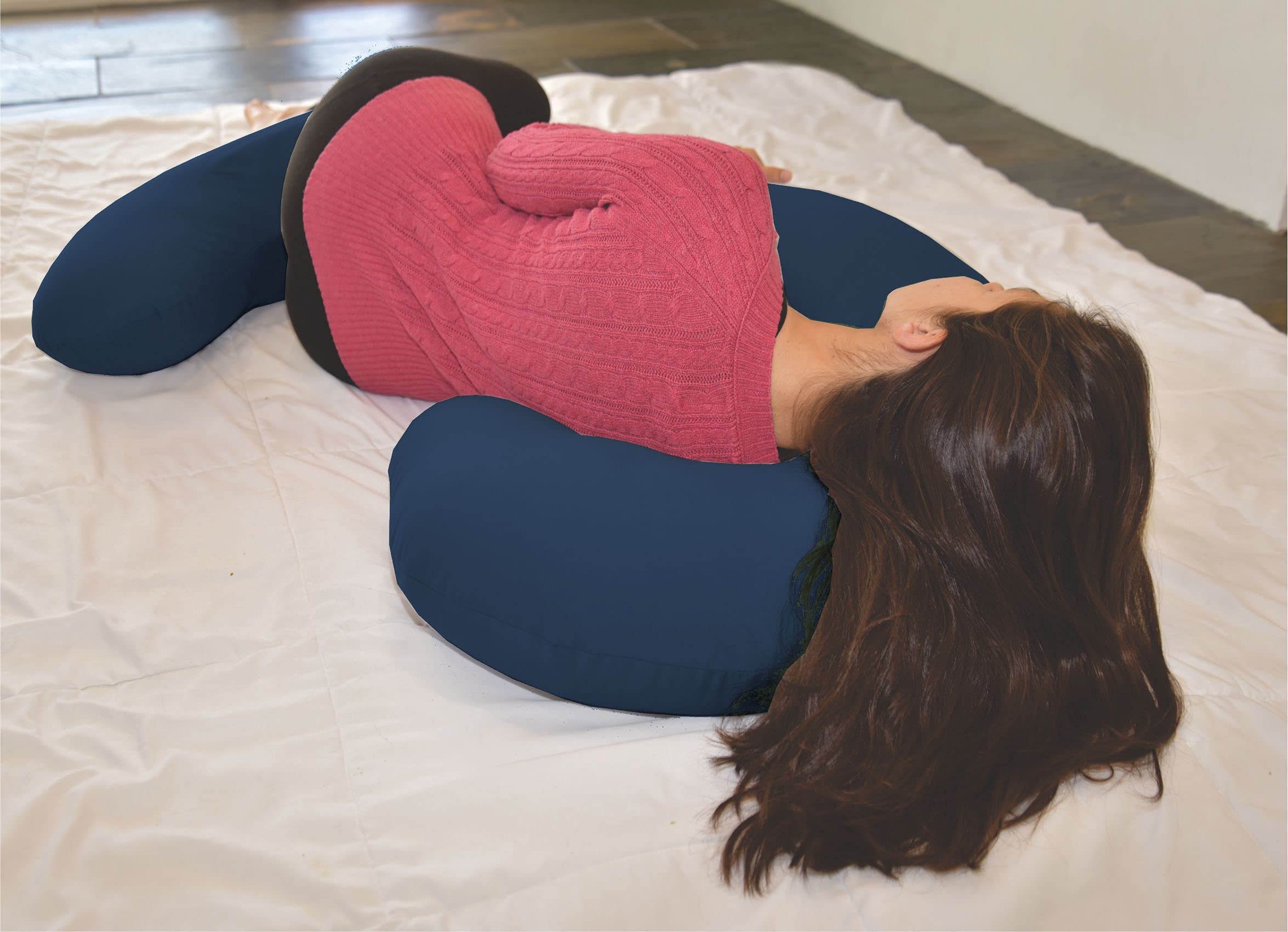 The Daisy Bee New Microfiber Zippered Replacement Maternity Body Pillow Cover (Blue)