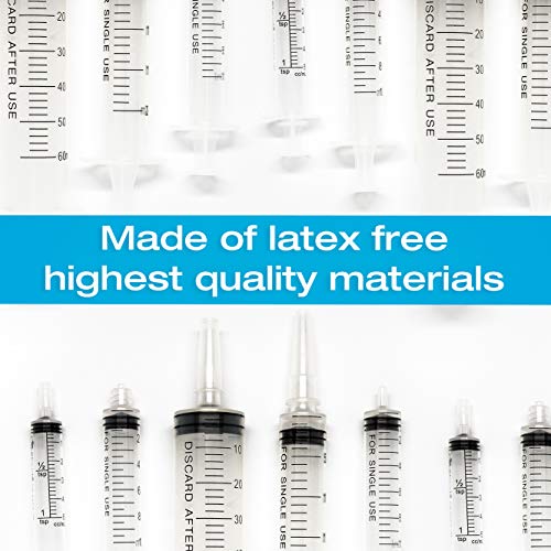 3ml Syringe Without Needle Luer Slip 100 Pack by Tilcare - Sterile Plastic Medicine Droppers for Children, Pets or Adults β Latex-Free Oral Medication Dispenser - Syringes for Glue and Epoxy