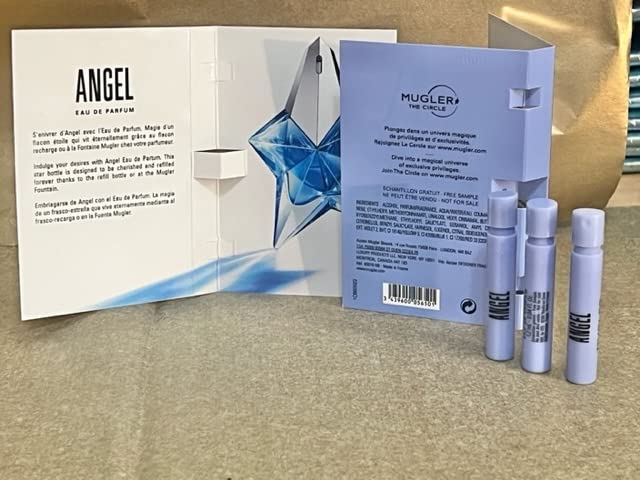 3 Thierry Mugler Angel EDP 1.2 Ml/0.04 Oz Each Spray Sample Perfume Travel Vial Lot