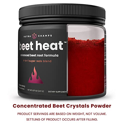 Beet Root Powder Circulation Supplement | Superfood Powder Nitric Oxide Supplement with Beetroot Juice, Super Reds Powder & Grape Seed Extract | No Sugar Beet Supplement