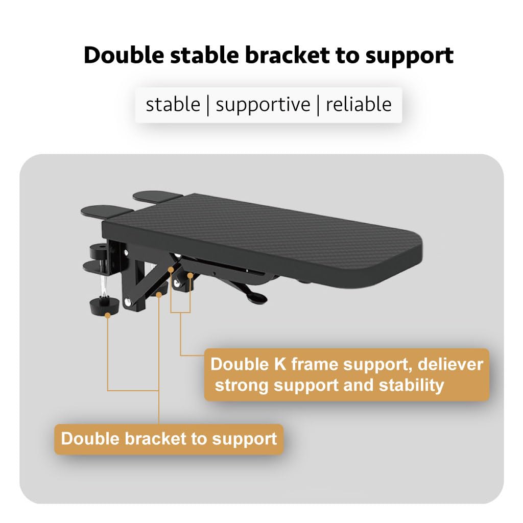 HONJIE Computer Arm Rest for Desk, Suitable for Office desks, Sturdy Mouse arm Support, Computer Desk Extender, Suitable for Home and Office