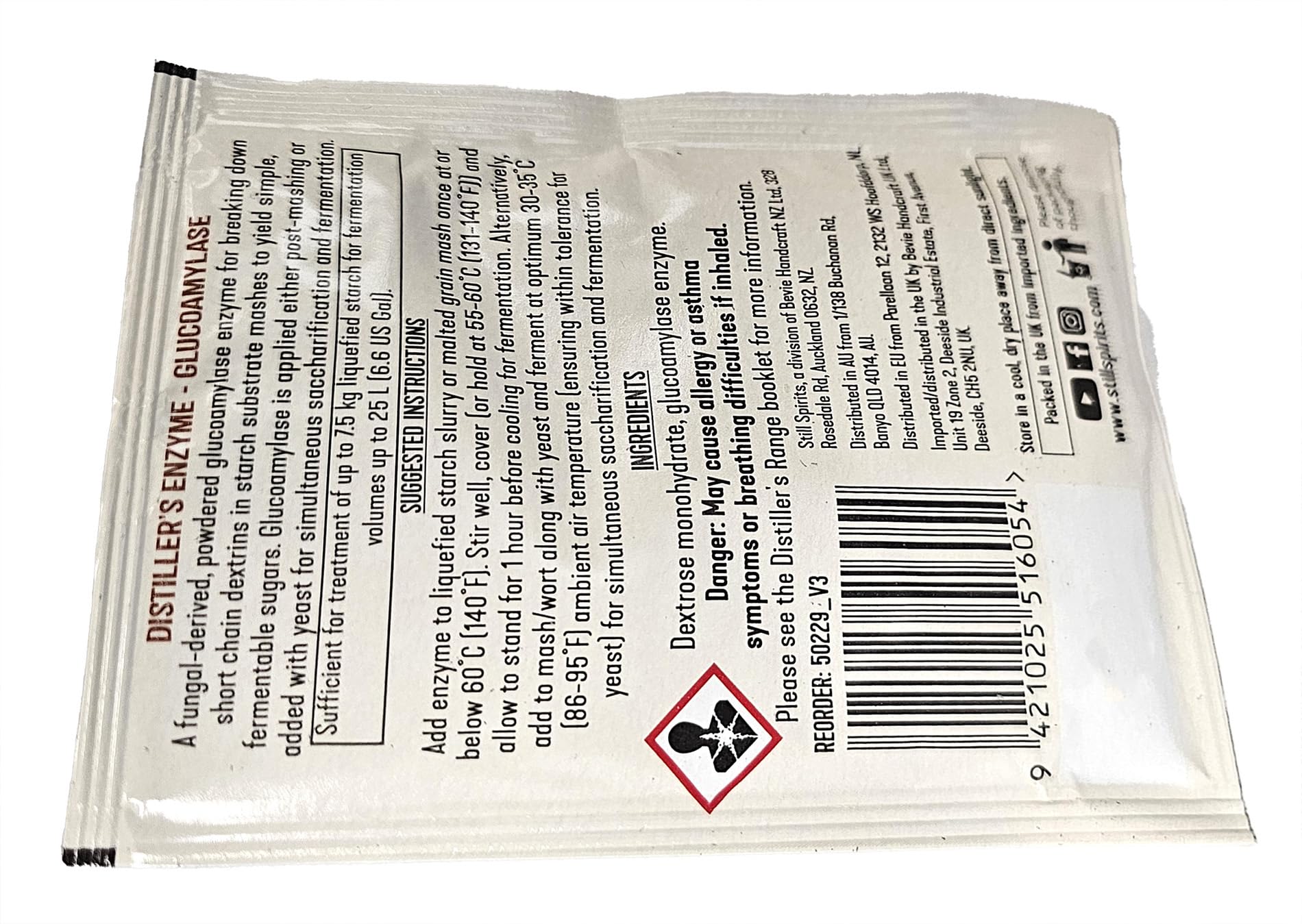 2x Still Spirits Distillers Glucoamylase Enzyme 12g for 25L Gluco-Amylase