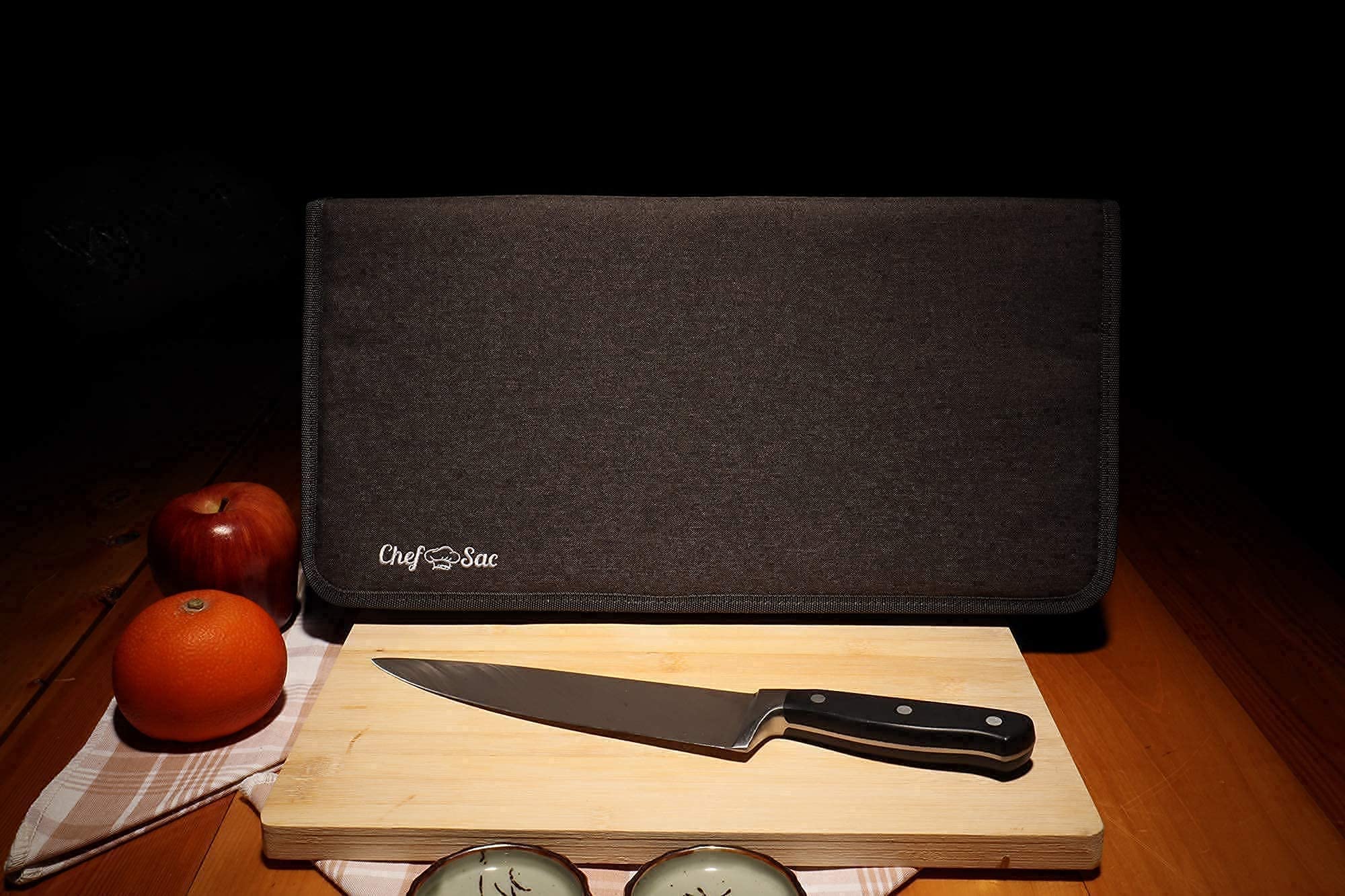 Chef Sac Chef Knife Folder Case Organizer Bag with 2-Pack Knife Guards (8.5") Included