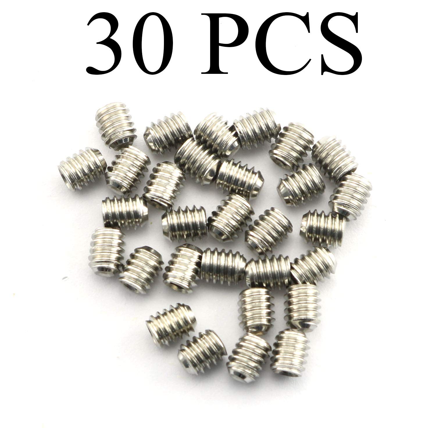 Pro Bamboo Kitchen 30pcs Socket Set Screws Stainless Steel American Standard Machine Headless Screw 8-32 x 3/16"
