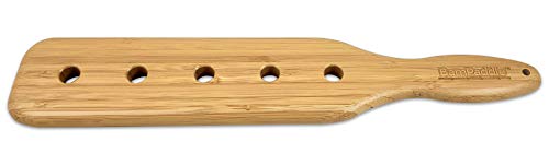 BamPaddle Bamboo Paddle - 1/2" Thick Wooden Rug Paddle with Airflow Holes, Light Weight and Super Durable with Attitude. Beautiful Smooth Finish & Chamfered Holes