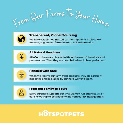 hotspot pets Premium Beef Trachea for Dogs 6" Strips Split - All Natural Grass-Fed Beef Dog Chews, Rich in Glucosamine Chondroitin for Joint Health, Single Ingredient No Rawhide Dog Treats