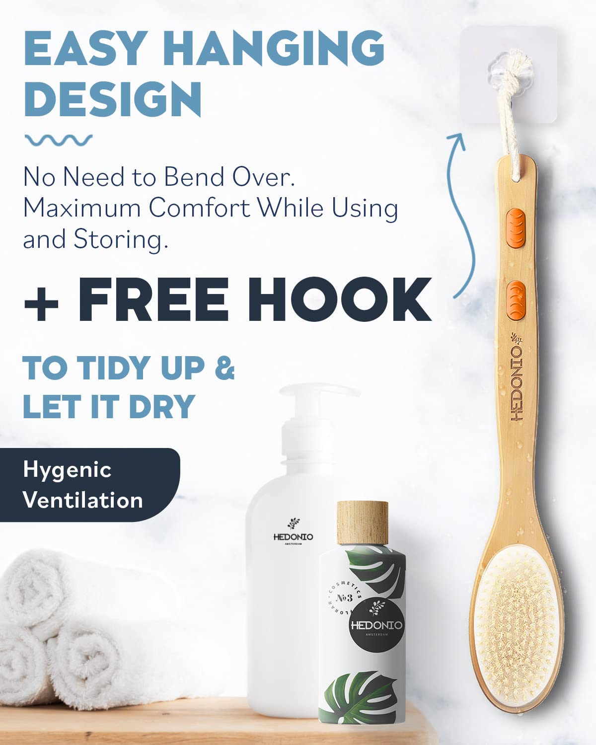 Back Scrubber Shower Brush Back Scrubber for Shower for Men and Women Exfoliating Back Scrubber for Shower Body Brush Back Scrubber Back Brush Long