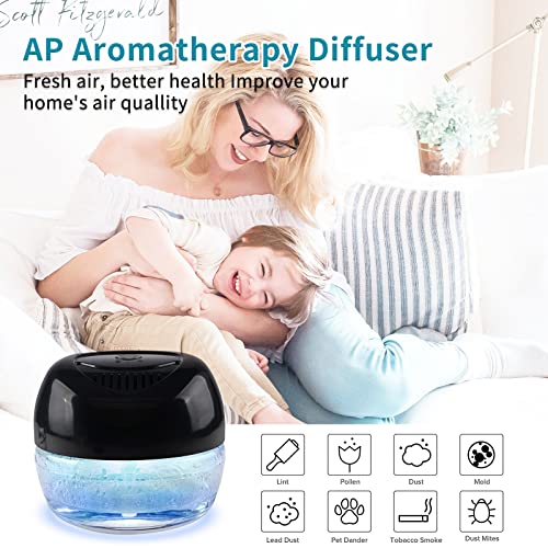 ap airpleasure Purifier Air Washer, Air Fresher Aroma Diffuser for Home, Office, Air Purifier with Night Light (Black)