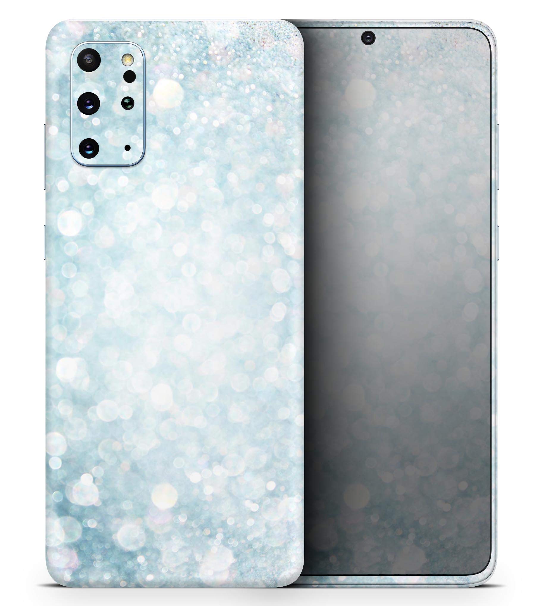 DesignSkinz Unfocused Blue Orb Lights Protective Vinyl Decal Wrap Skin Cover Compatible with The Samsung Galaxy S20 (Screen Trim & Back Glass Skin)