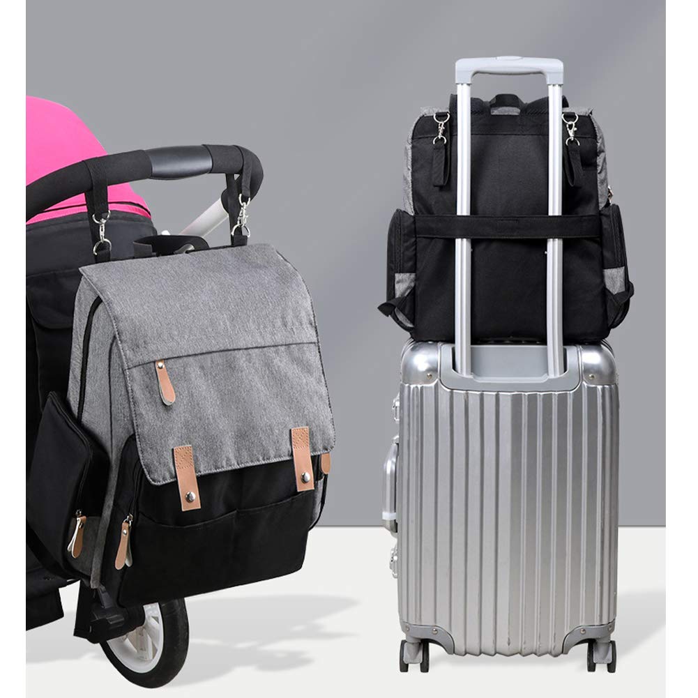 OUSIJOJO Diaper Bag Backpack, Waterproof Multi-Function Mommy Bag for Baby Care Large Capacity Stylish and Durable Perfect for Travel Work or Outing with Changing Pad