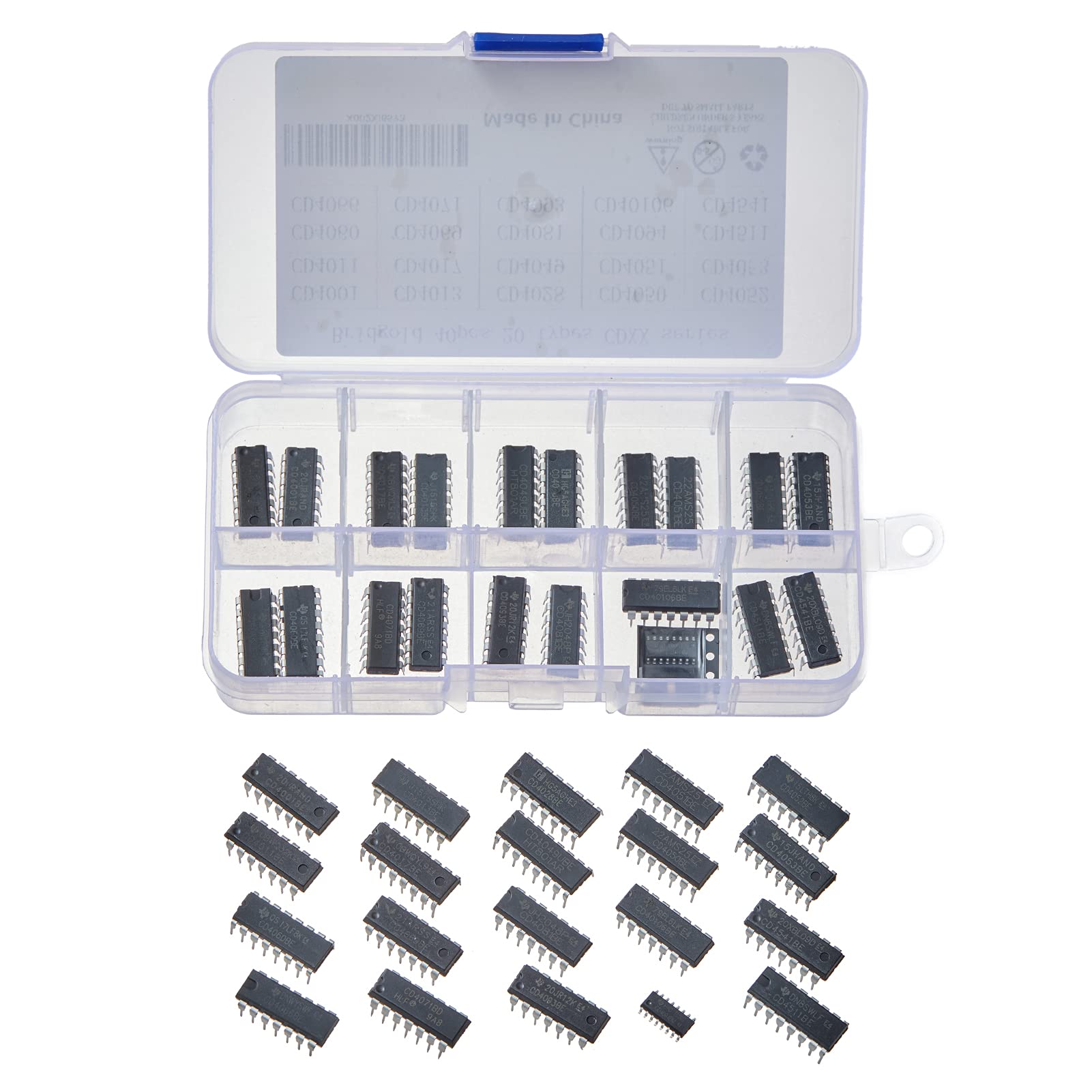 Bridgold 40pcs 20 Types CDXX Series CMOS,Including:CD4001 CD4011 CD4013 CD4017 CD4028 CD4049 CD4050 CD4051 CD4052 CD4053 CD4060 CD4066 CD4069 CD4071 CD4081 CD4093 CD4094 CD40106 CD4511 CD4541.