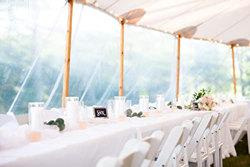 4 Pack 60 x 102 Inch Tablecloth, White Tablecloth for 6 Feet Rectangle Tables, Stain and Wrinkle Resistant Washable Fabric Table Cloth for Wedding Party Dining Table Buffet Parties and Camping