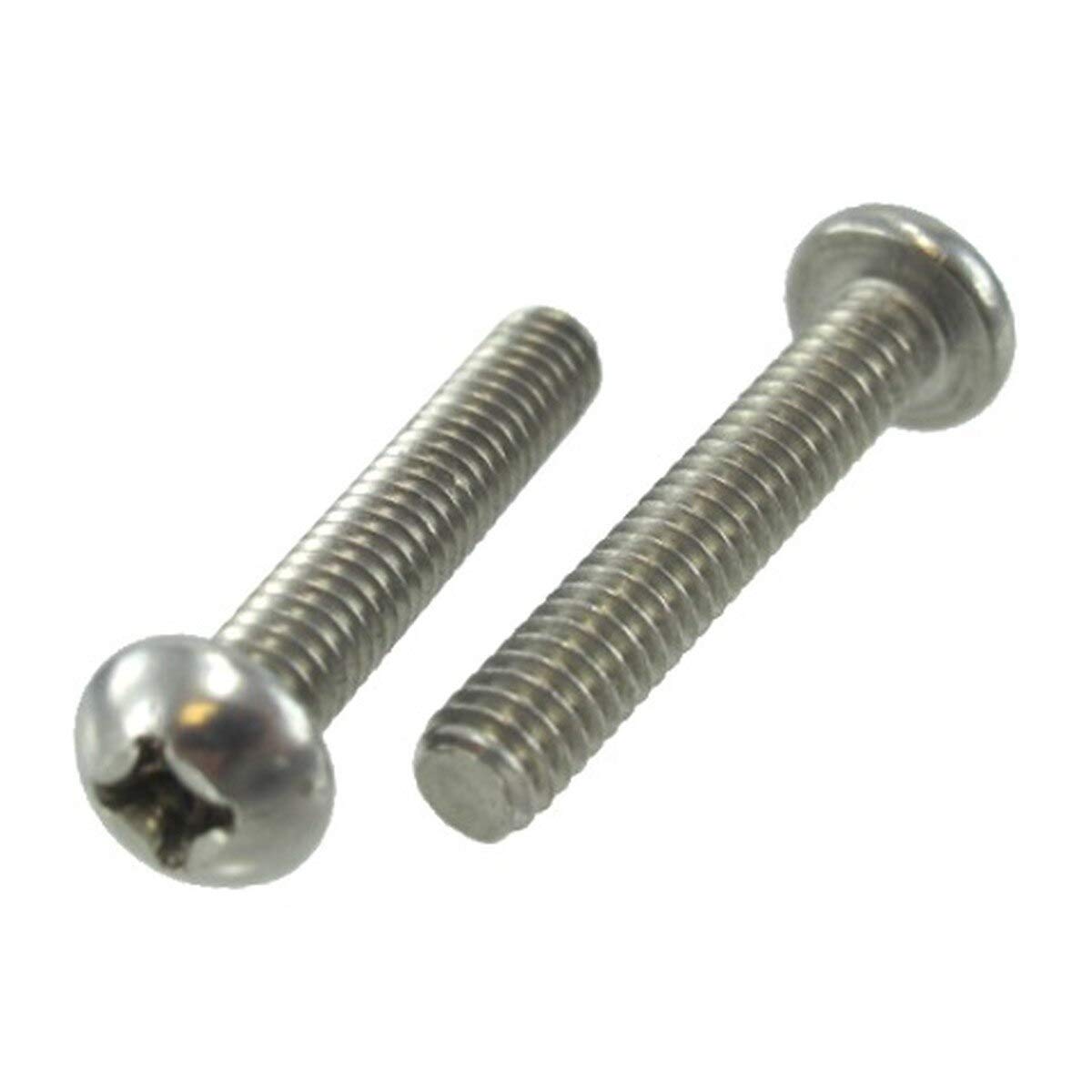 3/48 X 1" Stainless Steel Round Head Phillips Machine Screws (Pack of 12)