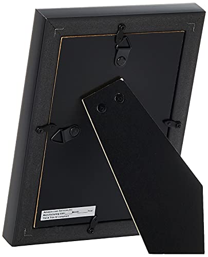 Amazon Basics Rectangular Photo Picture Frame, 4" x 6", Pack of 2, Black